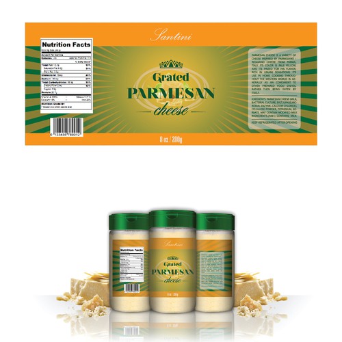 New Label for grated Parmesan Cheese in Asia | Product label contest