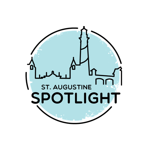 Create a minimalist illustration logo for St. Augustine Spotlight, part ...