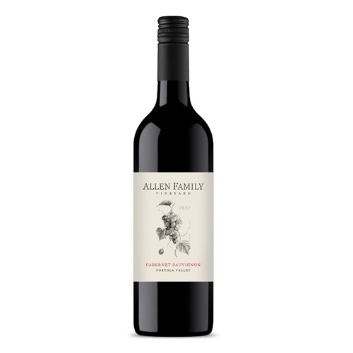 Designs | ALLEN FAMILY VINEYARD | Product label contest