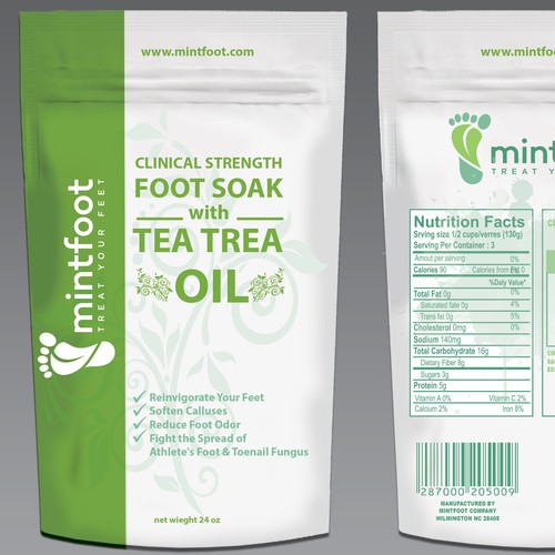 Designs | Design a Memorable Pouch Package for a Sea Salt Foot Soak by ...