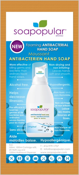 Soapopular - Antibacterial Hand Soap label and banner design | Print or ...