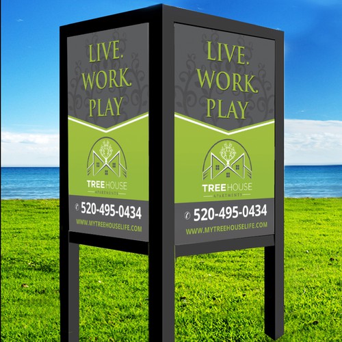 Treehouse Apartments Banner | Signage contest