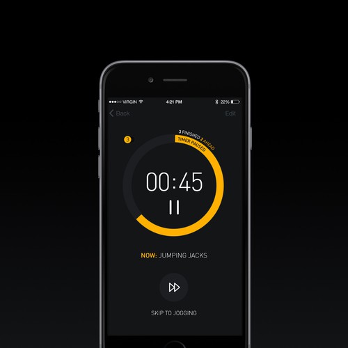 Create modern, flat UI design for timer app | App design contest
