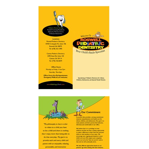 Pamphlet for my Pediatric Dental office | Print or packaging design contest