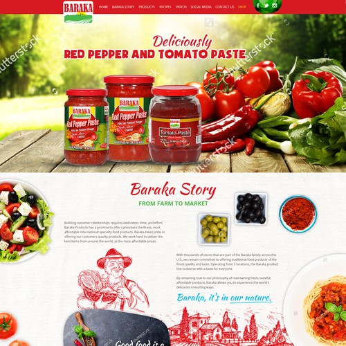 Baraka Foods Web Site | Web page design contest