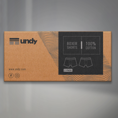 Create an awesome box design for a new underwear brand | Product ...