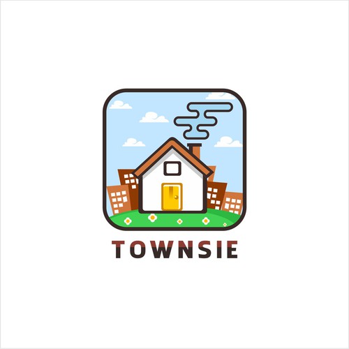 'Cute' logo for "small town" app | Logo design contest