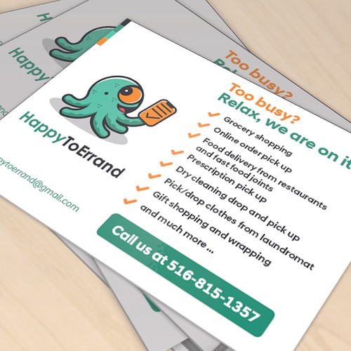 Design a flyer for errand services | Postcard, flyer or print contest