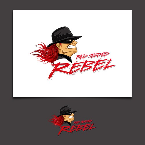 Red Headed Rebel Character Logo | Logo design contest