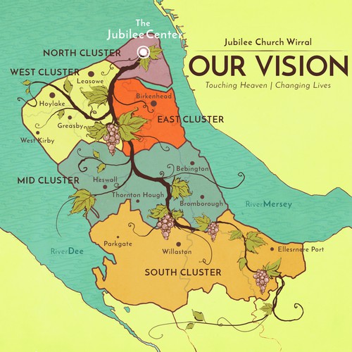 A growing grape vine map illustration | Illustration or graphics contest