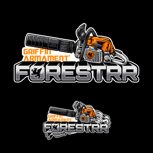 Designs | Chainsaw and Firearm Suppressor Sticker Design | Sticker contest