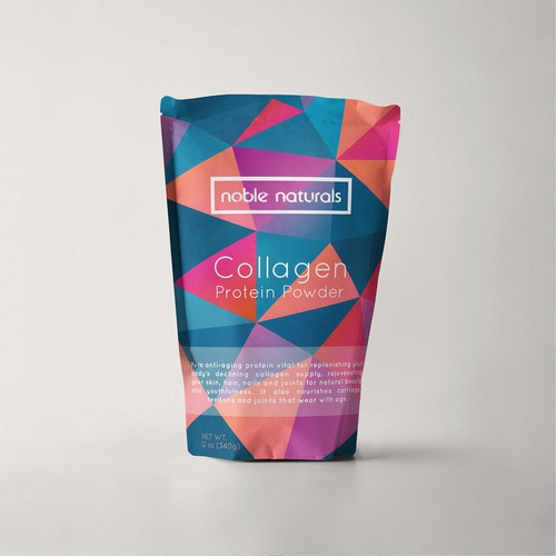 Creative bag design for collagen protein powder | Product packaging contest