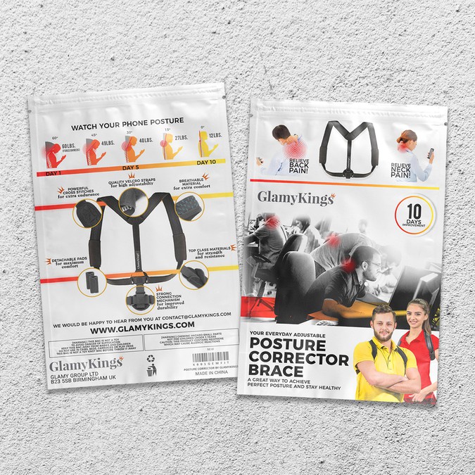 Cool concept for our posture corrector brace | Product packaging contest