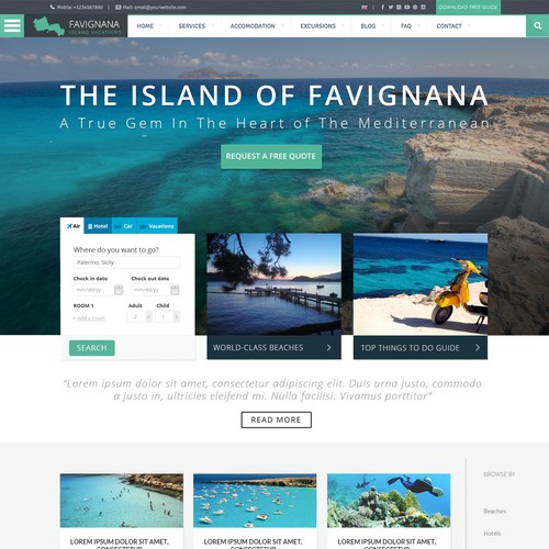 Designs | Make our customers dream their holiday! Website for a ...