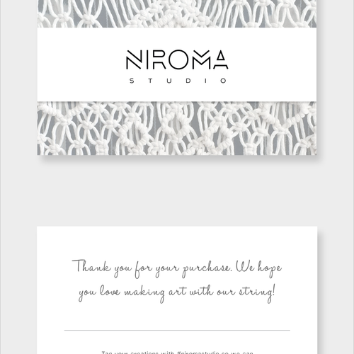 Create a fun and alluring thank you postcard for a macrame decor studio ...