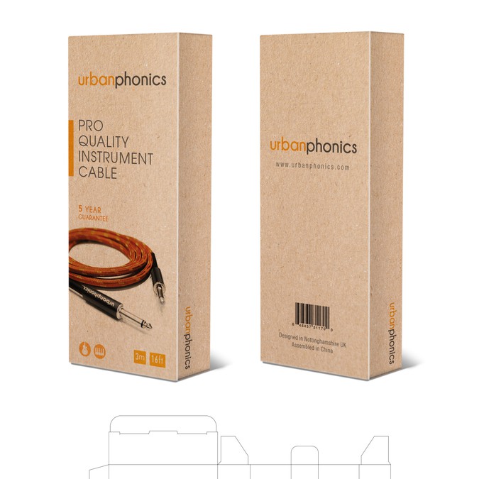 A Pro Instrument Cable Rectangular Packaging Box | Product packaging ...