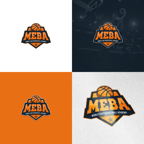 Design a powerful basketball logo for the Middle East Basketball ...