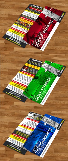 Promotional Rack Card design for Personal Fitness Training Company ...