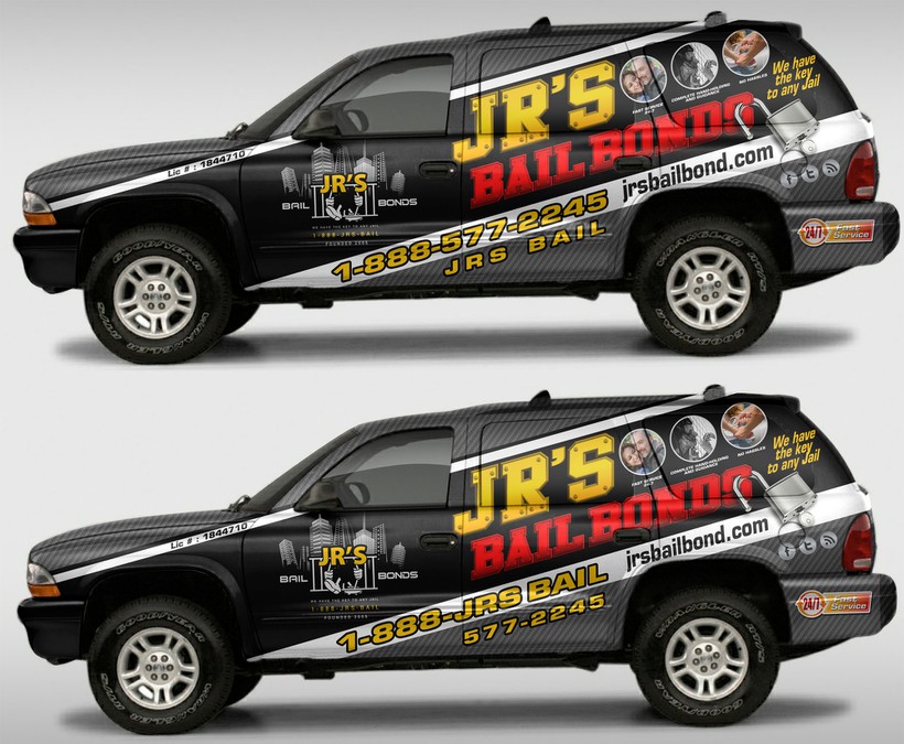 Create Memorable Car Wrap Design for Jrs Bail Bond | Signage contest