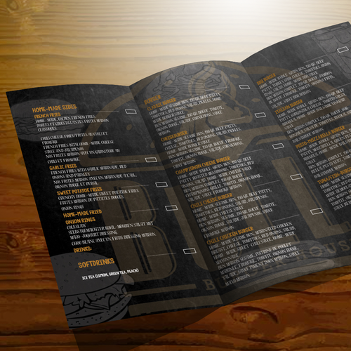 Creative Menu Card for a Burger Restaurant | Menu contest