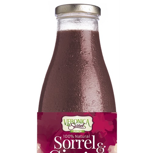 Label design for a natural specialty drink - Veronica Sorrel Punch ...