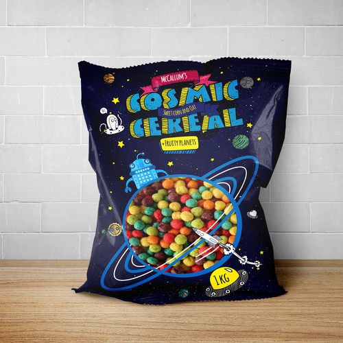 Fun Breakfast Cosmic Cereal | Product packaging contest