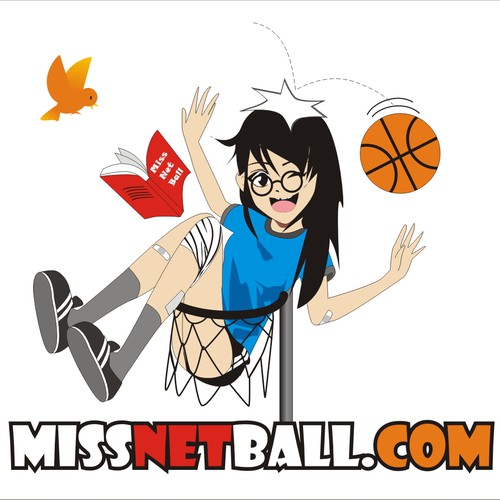 MissNetball Super Heroine Netball Nerd | Logo design contest