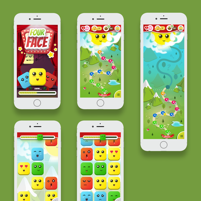 Design an animated face switching game | App design contest