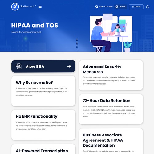 Designs | Powerful Landing Page and Design for AI Medical Scribe Site ...