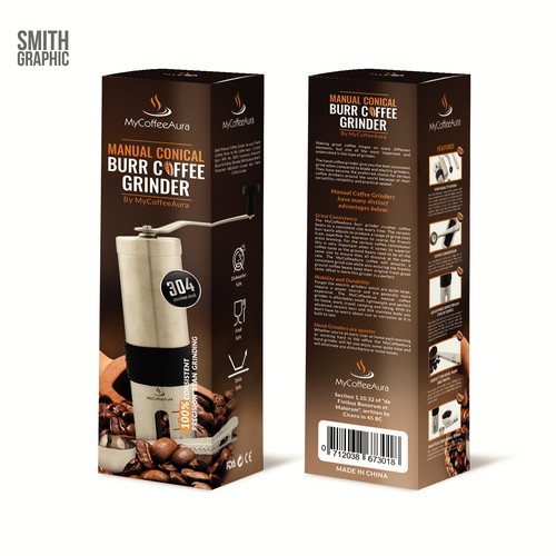 Design a New Customised Label for Coffee Grinder for My Coffee Aura ...