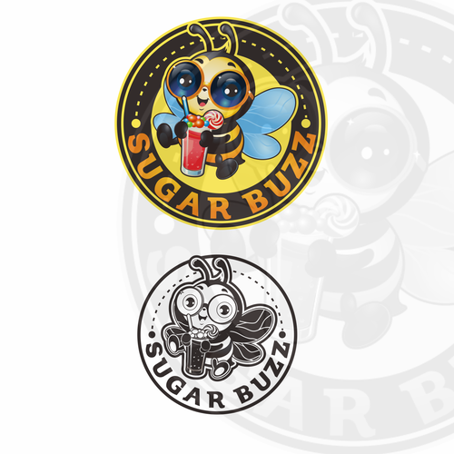 Designs | Sugar Buzz Bar its a kids Mock tail bar. | Logo design contest
