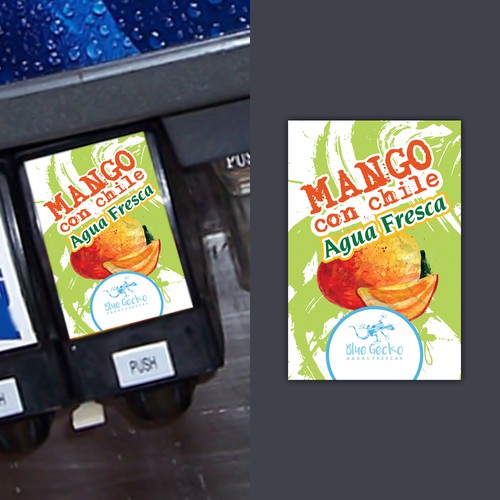 New beverage label "Mango Con Chile" "Agua Fresca" | Product label contest