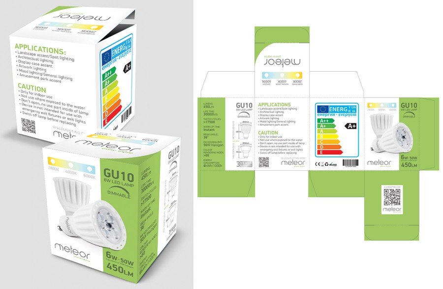 Packaging design for range of High Spec LED Lights | Product packaging ...