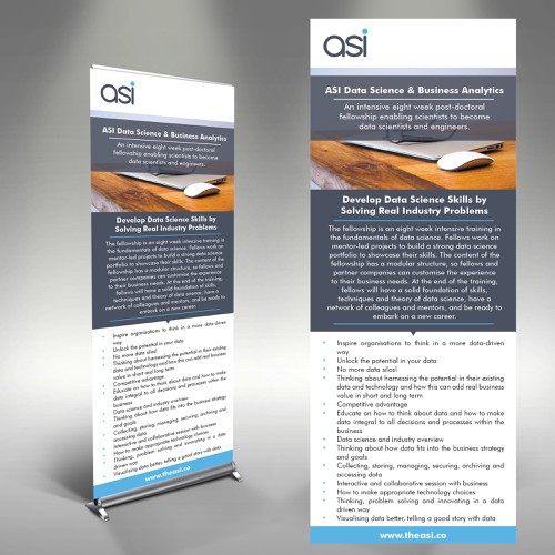 Create a roller banner design for ASI's data innovation lab | Signage ...