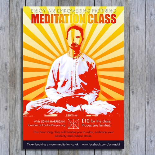 Mondo style poster for a Meditation Class | Poster contest