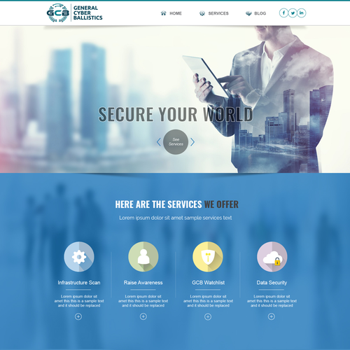 Digital security company website | Web page design contest