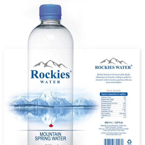 Designs | label for new Canadian Mountain Spring Water | Product label ...
