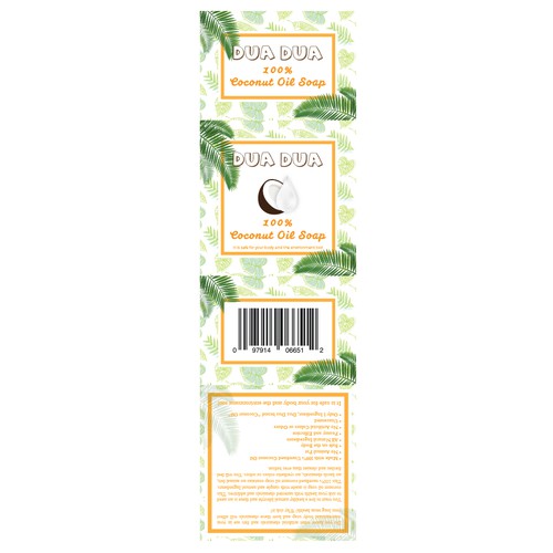 Dua dua 100% coconut oil soap | Product label contest | 99designs