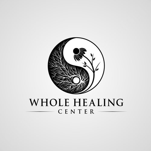 Create a stylized logo design using Yin/Yang symbol for Whole Healing ...