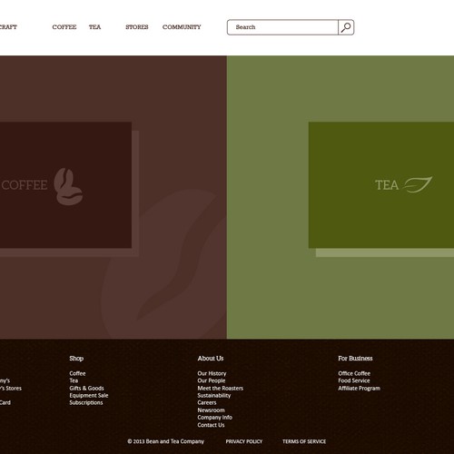 New website design wanted for Bean and Tea Cafe | Web page design contest