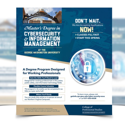 University Division needs Engaging Print Ad for Cybersecurity Master's ...
