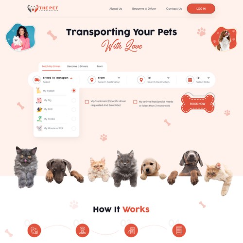 Designs | Pet lovers!!! Uber for Pets (full wireframe attached)