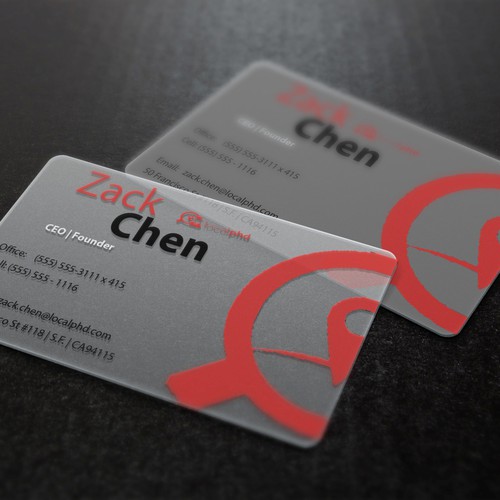 Business Card Redesign for Local Lead Generation Company "Local PhD ...