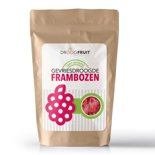 Designs | ETIKET FRONT BAG FREEZE DRIED FRUIT RASPBERRY WHOLE | Product ...