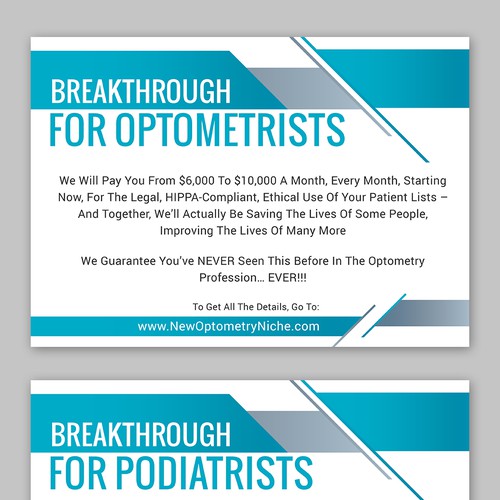 2 simple, magazine ads needed asap | Postcard, flyer or print contest