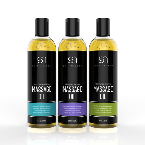 Skin Melody Massage Oil Label | Product label contest