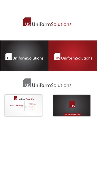 logo and business card for UNIFORM SOLUTIONS | Logo & business card contest