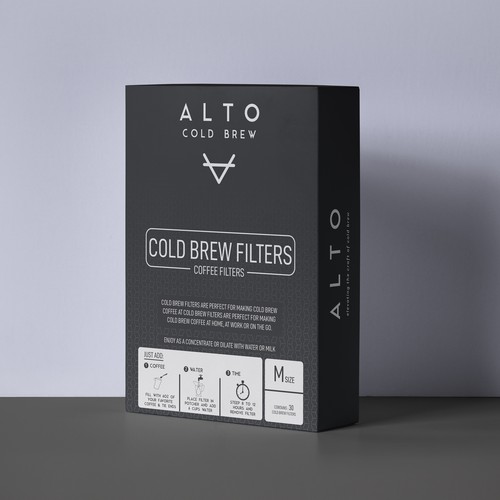 Modern package design for a box of cold brew coffee filters. | Product ...