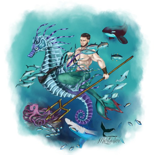 Create Merman Illustration for Apparel | Illustration oder Grafik ...