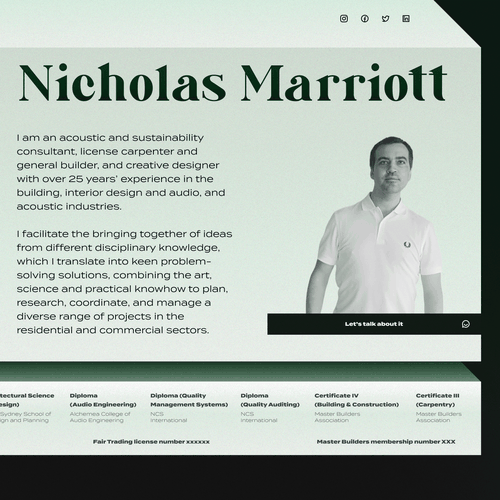 Designs | nicholas marriott | Web page design contest